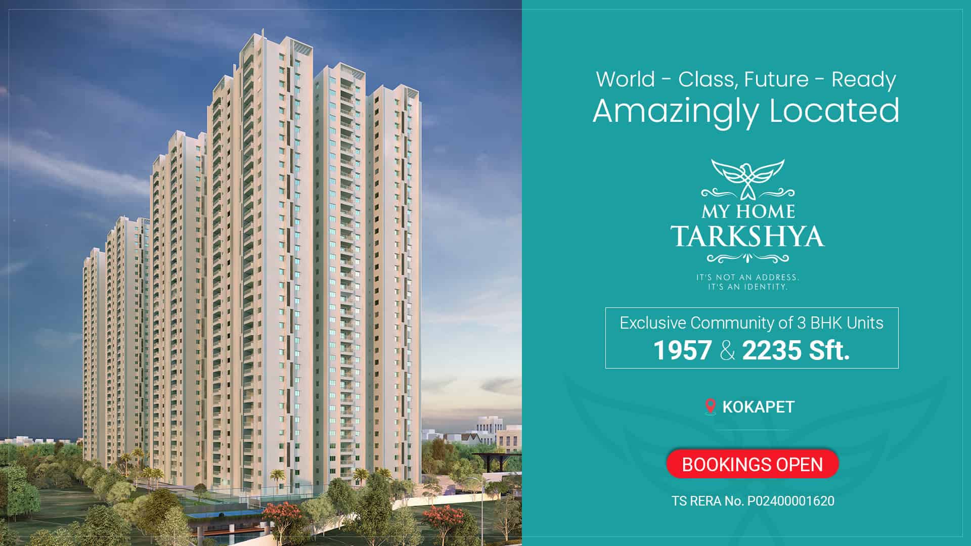 My Home Tarkshya | 3 BHK Flats | 3 BHK Luxury Apartments in Kokapet ...